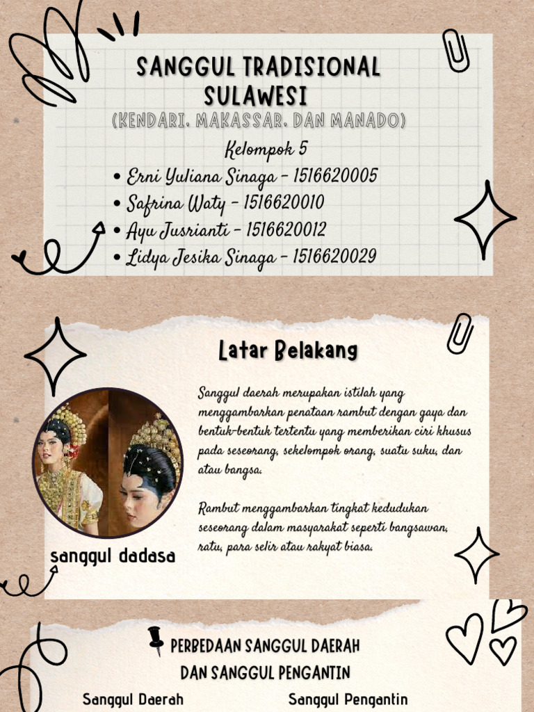 Sanggul Tradisional Kendari, Makassar, Dan Manado | PDF