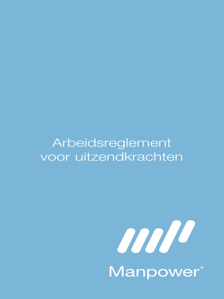 Arbeidsreglement Manpower | PDF