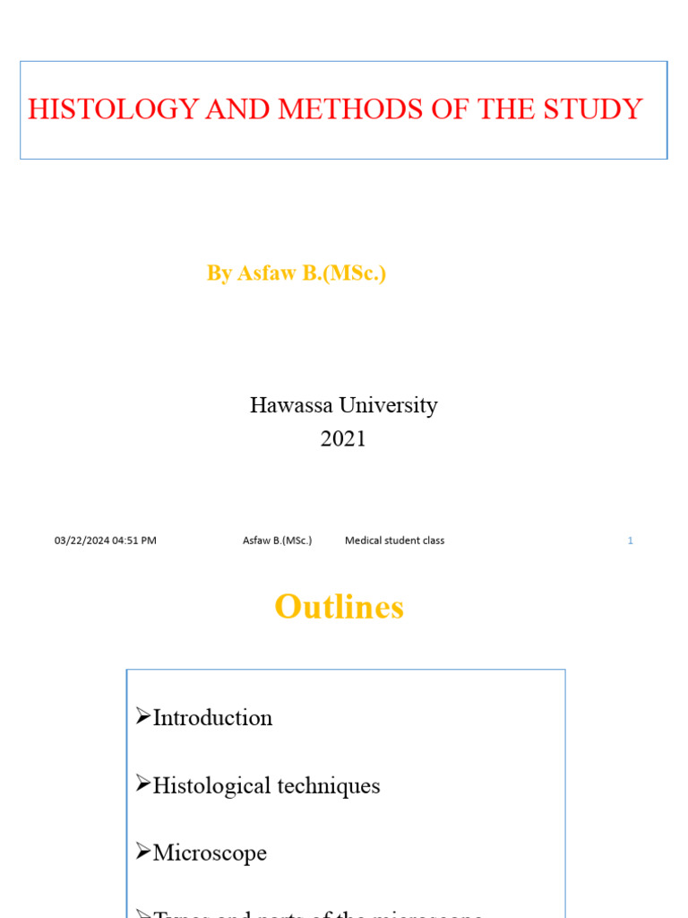Introduction To Histology | PDF | Fixation (Histology) | Staining