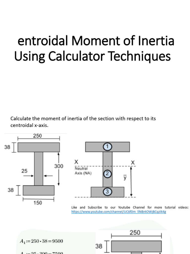 CANON F-789SGA Calculator Techniques #1 - Centroidal Moment of Inertia ...