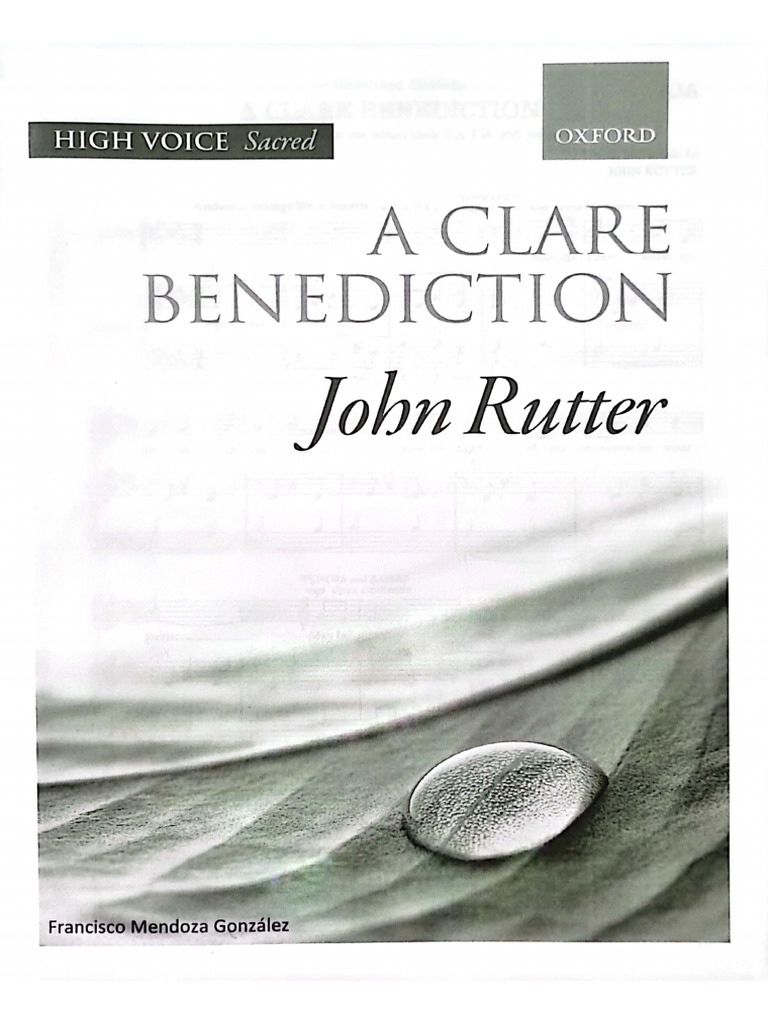 A Clare Benediction - J. Rutter | PDF