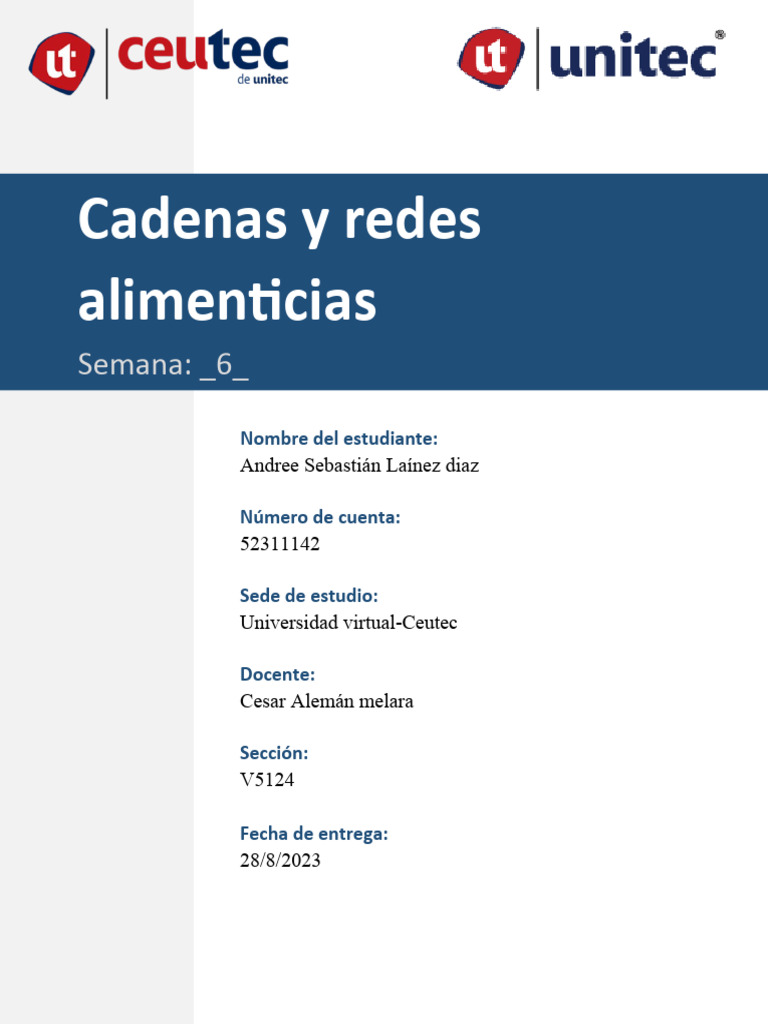 cadenas y redes alimenticias. | PDF | Red alimentaria | Biomasa (Ecología)