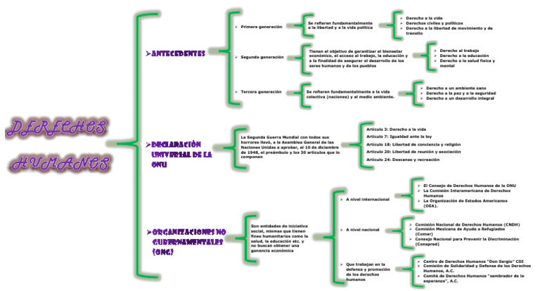 Cuadro Sinoptico. Derechos Humanos | PDF | Derechos humanos | Naciones Unidas