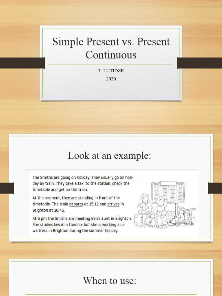 Simple Present Vs Progressive | PDF