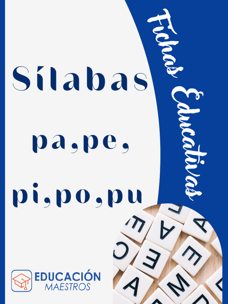 Fichas de sílabas pa, pe, pi, po, pu | PDF