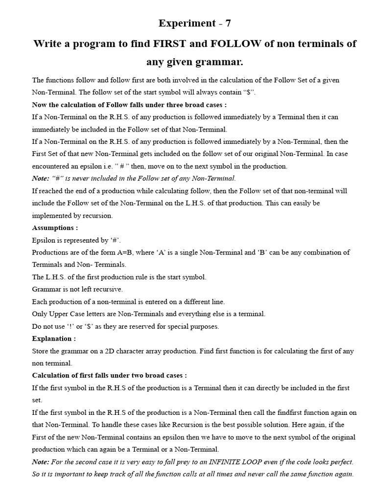 CDExperiment 7&8 | PDF | Grammar | Computer Programming