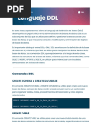 Guía SQL: LDD y LMD en MySQL | PDF | SQL | Bases de datos