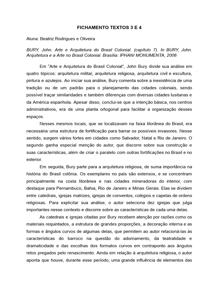 Barroco em Ouro Preto: Arte e Arquitetura | PDF | Barroco | Brasil