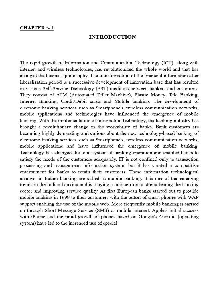 Deepak Project Edited | PDF | Mobile App | Banks