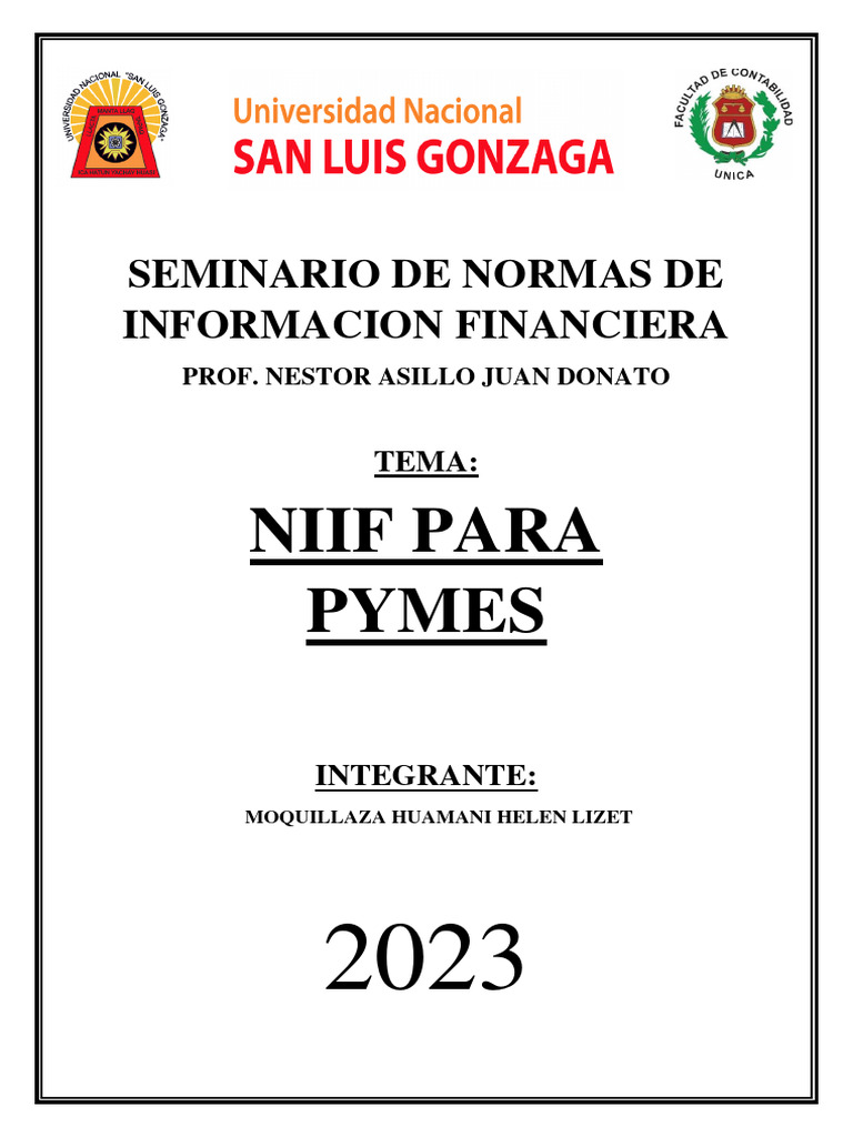 Niif para Pymes | PDF