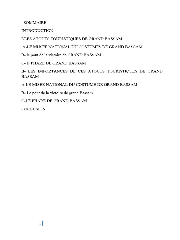 Atouts touristiques de Grand-Bassam | PDF | Voyages