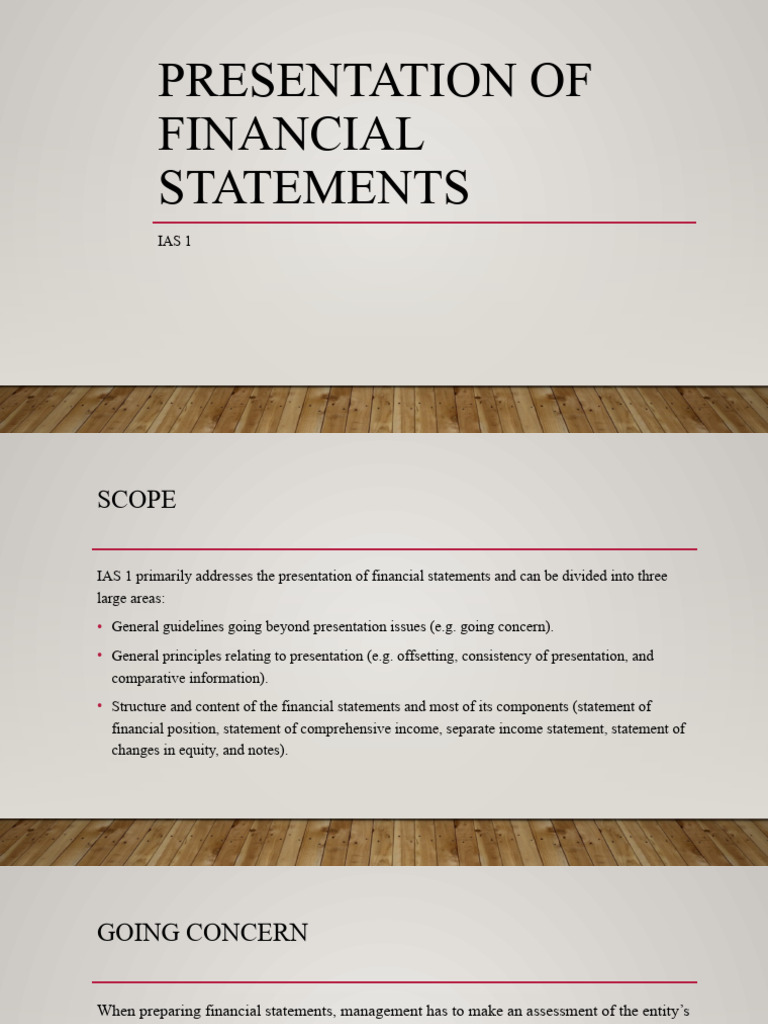 IAS 1 Presentation of Financial Statements | PDF | Income Statement ...