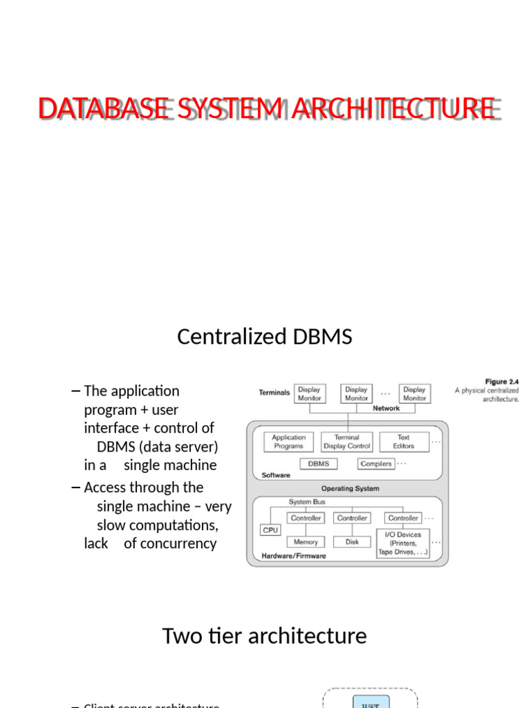 Database System Architecture Pdf Databases Computer Data Storage