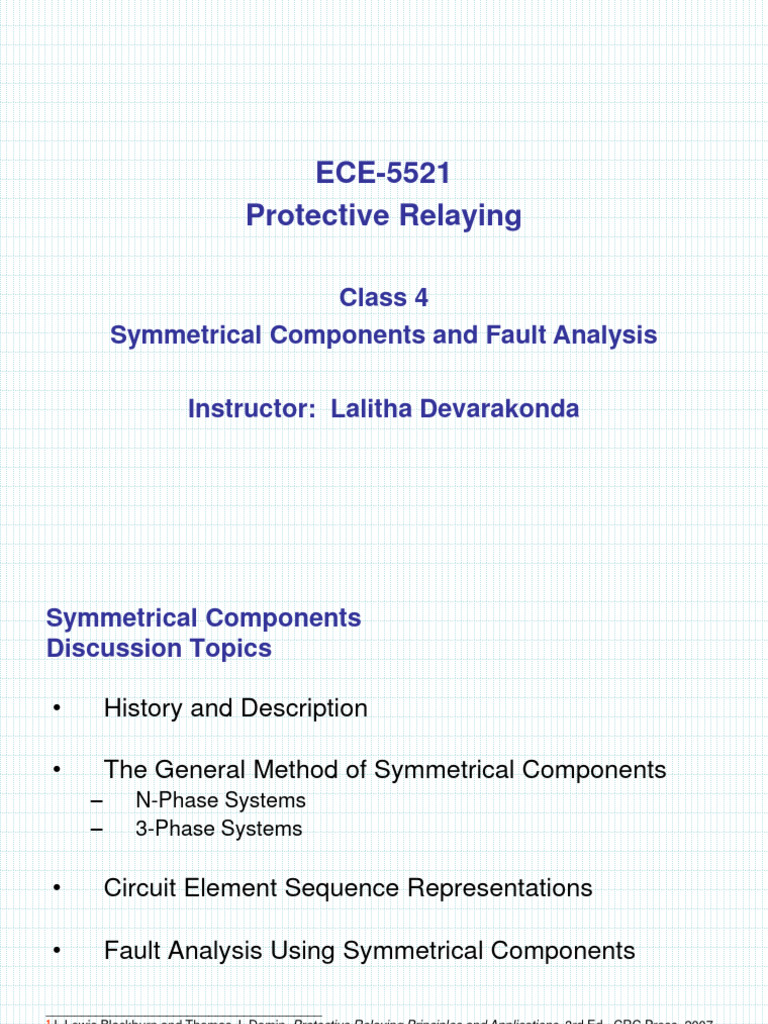 ECE-5521-Lecture4 - Symmetrical Components | PDF | Transformer | Power ...