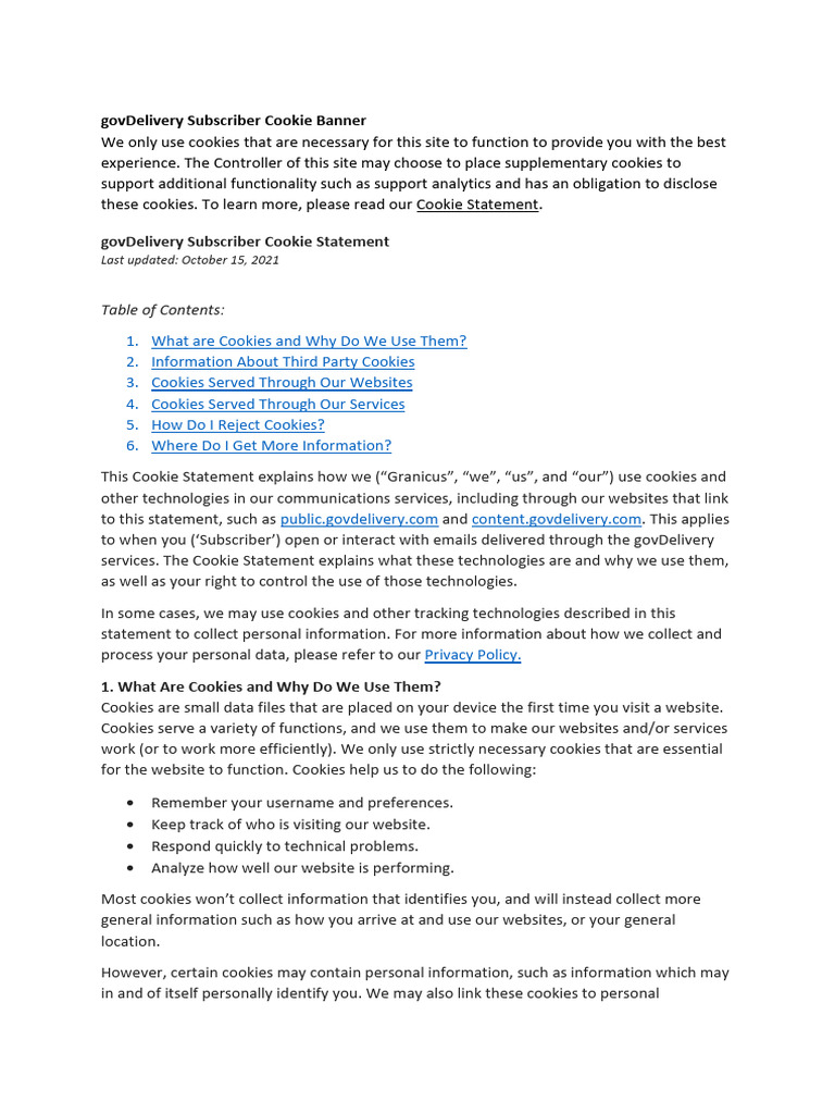 Subscriber Cookie Statement-1 | Download Free PDF | Http Cookie | Computer Science