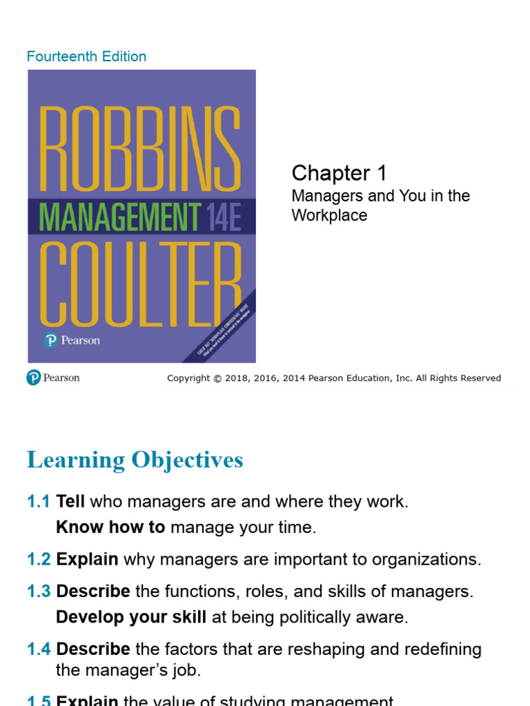 Robbins Book CH 1 | PDF | Innovation | Goal