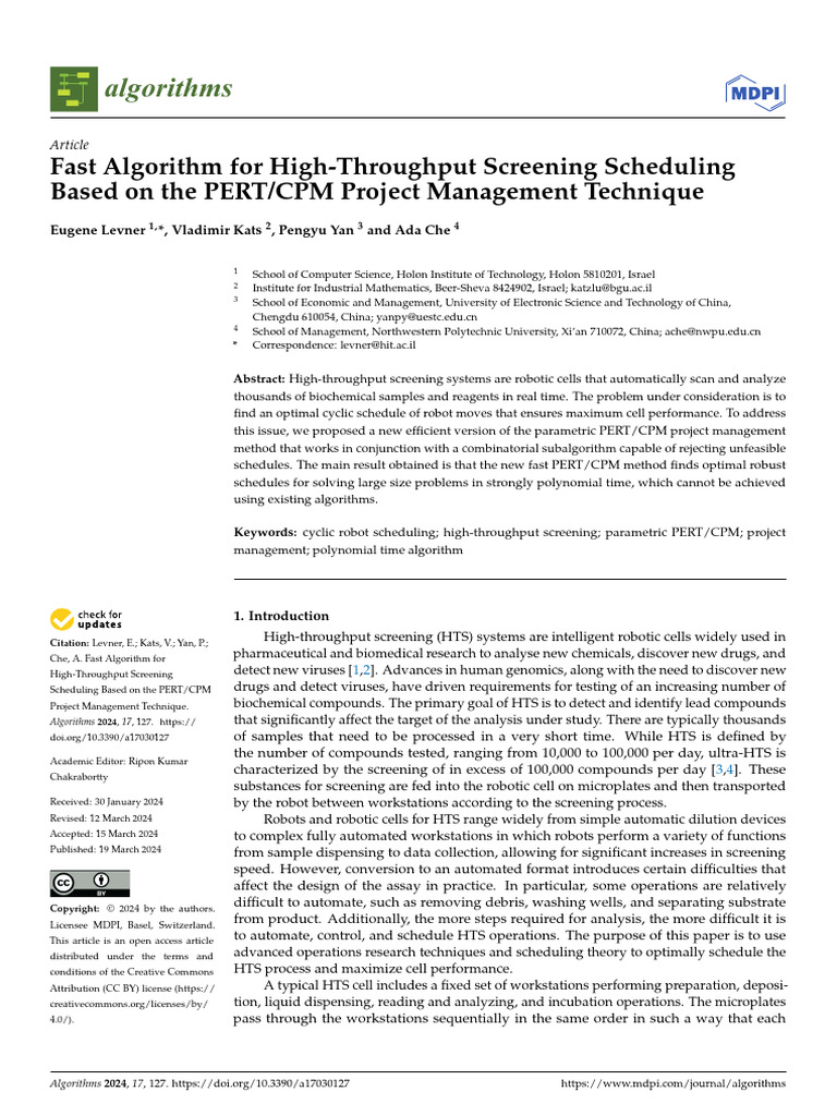 Algorithms 17 00127 | PDF | Mathematical Optimization | Time Complexity