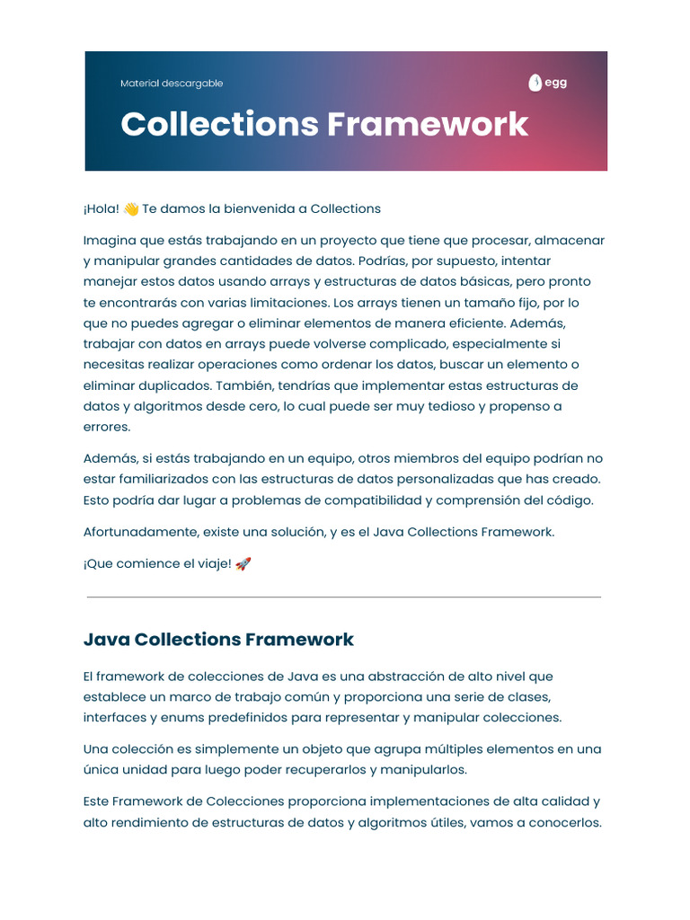 Teoría Nueva Java Java Collections Framework 1 Pdf Java Lenguaje De Programación Datos