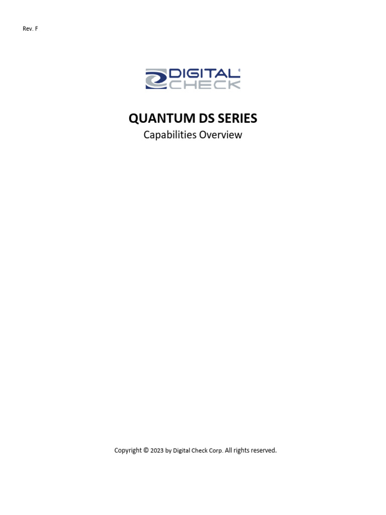 Quantum DS Capabilities Overview | PDF | Optical Character Recognition | Image Scanner