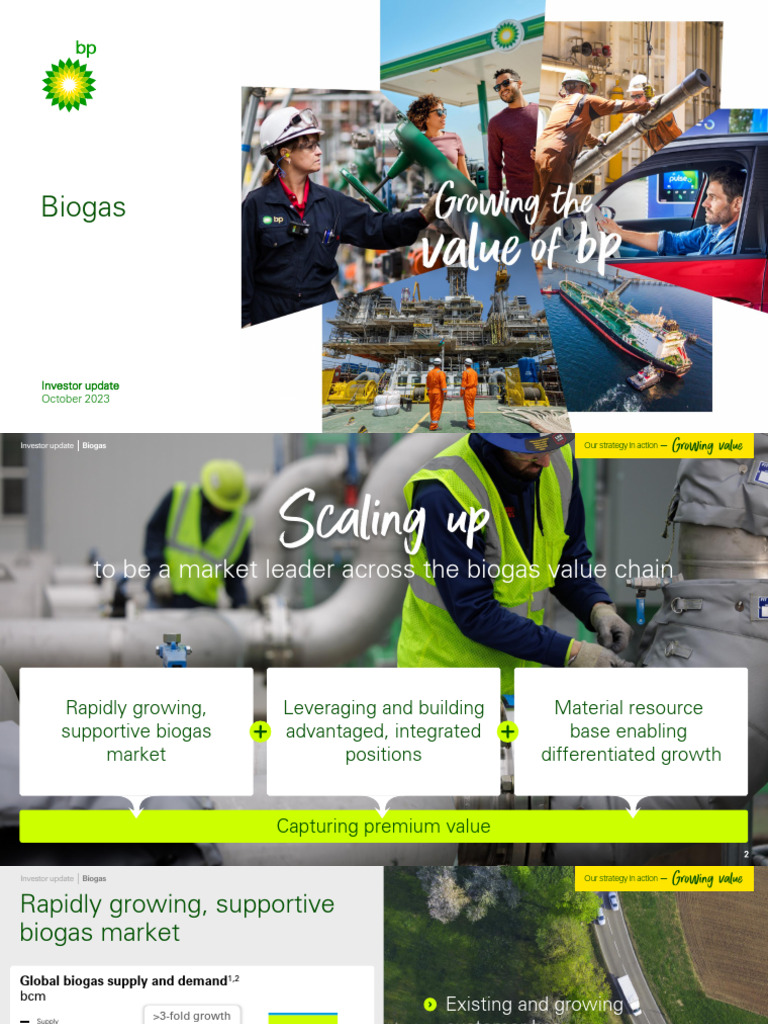 BP Investor Update 2023 Biogas | PDF | Biogas | Bp
