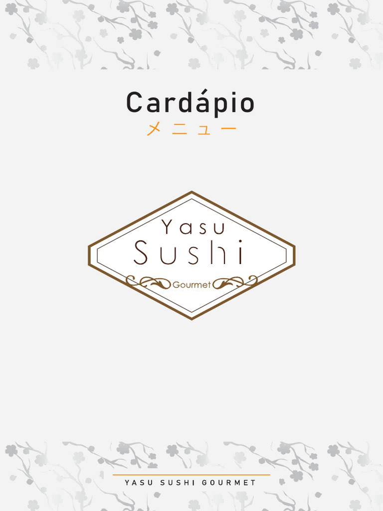 Cardápio - Yasu Sushi Gourmet | PDF | Alimentos | Ingredientes de alimentos