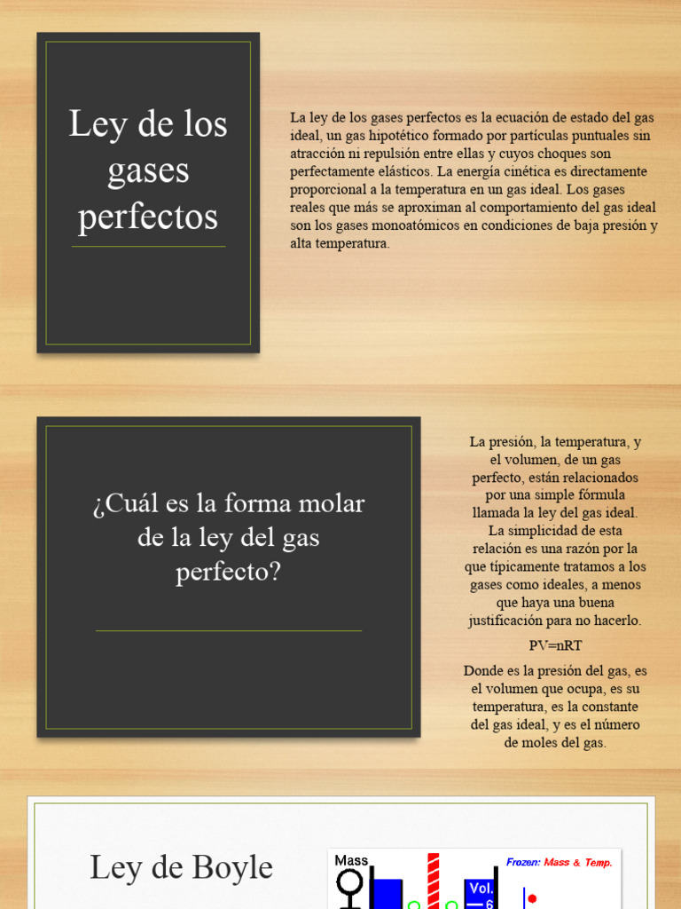 Ley de Gases de Perfectos | PDF