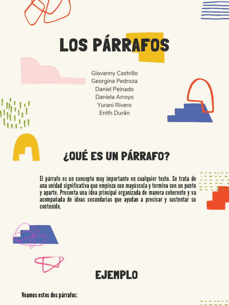Tipos y características de párrafos | PDF
