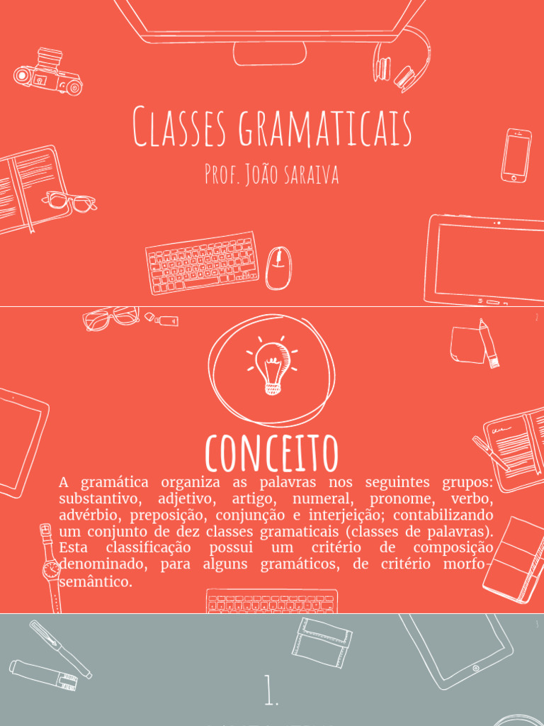 CLASSES GRAMATICAIS - 9 ANO - | PDF | Pronome | Classe gramatical