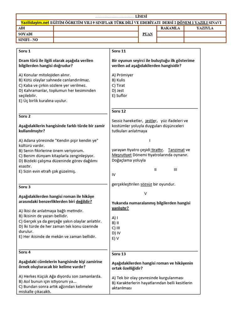9 TDe 2 Dyazil | PDF