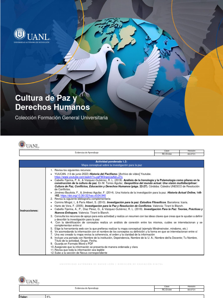 GI - Act 1.3 Mapa Conceptual Sobre La Investigación para La Paz | PDF | Paz
