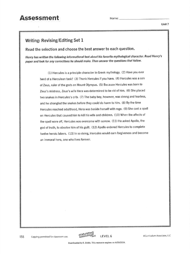 Revising and Editing Set 1 and 2 | PDF