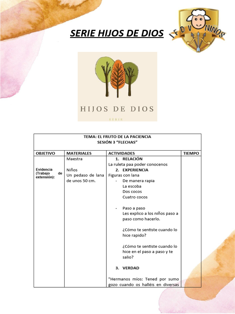 Sesión 4 - Corderitos | PDF