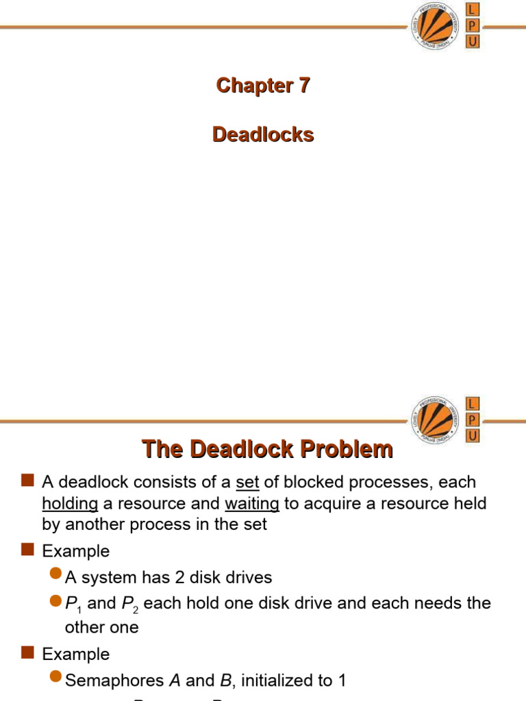 Ch 4 Deadlock Pdf Computing Computer Science 