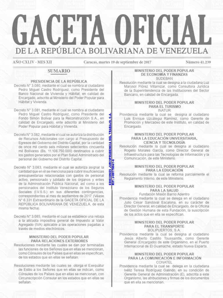 Reglamento Interno Del MPPR | PDF | Venezuela | Presupuesto