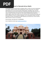 Ramakrishna Math, Hyderabad | PDF | Yoga | Ramakrishna Mission
