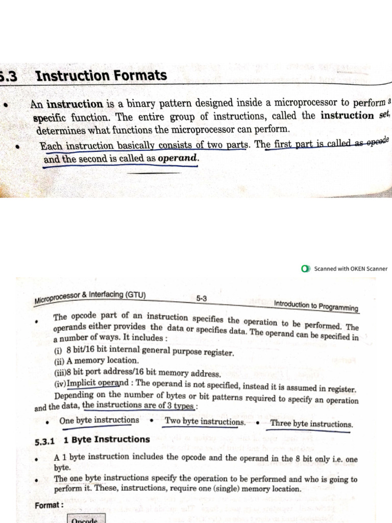 Instruction Set Part1 | PDF
