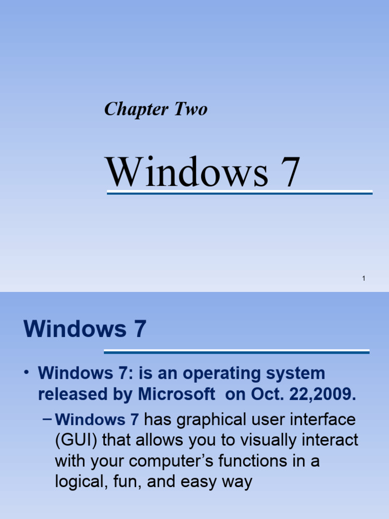 Chapter_2 Windows 7 | PDF