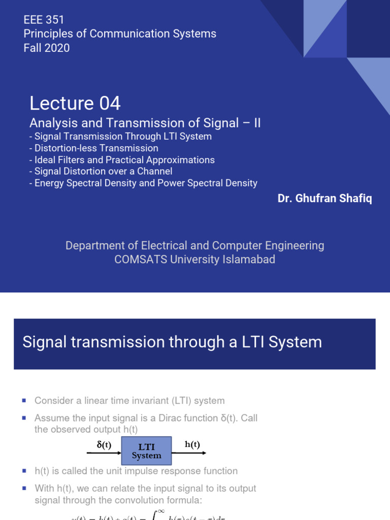 Signal Transmission and Distortion Analysis | PDF