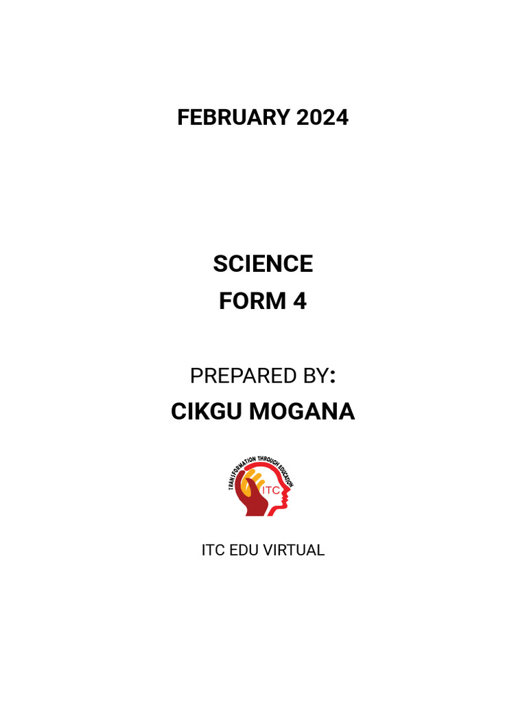 FEB'24 SCIENCE FORM 4(LATIHAN) | PDF