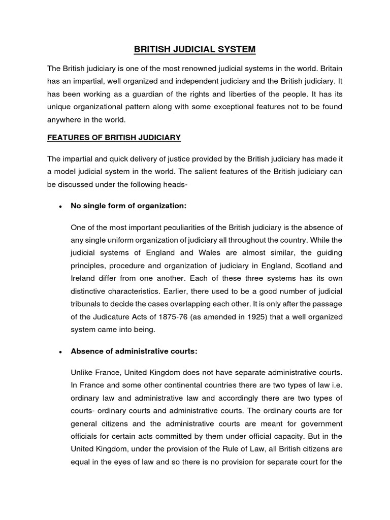 British Judiciary | Download Free PDF | Supreme Courts | Rule Of Law