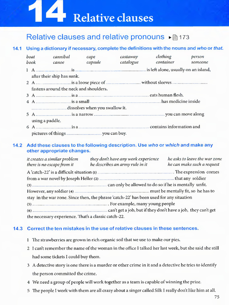 Relative Clauses Exercises OPGA | PDF | Pygmalion (Play) | Grammar