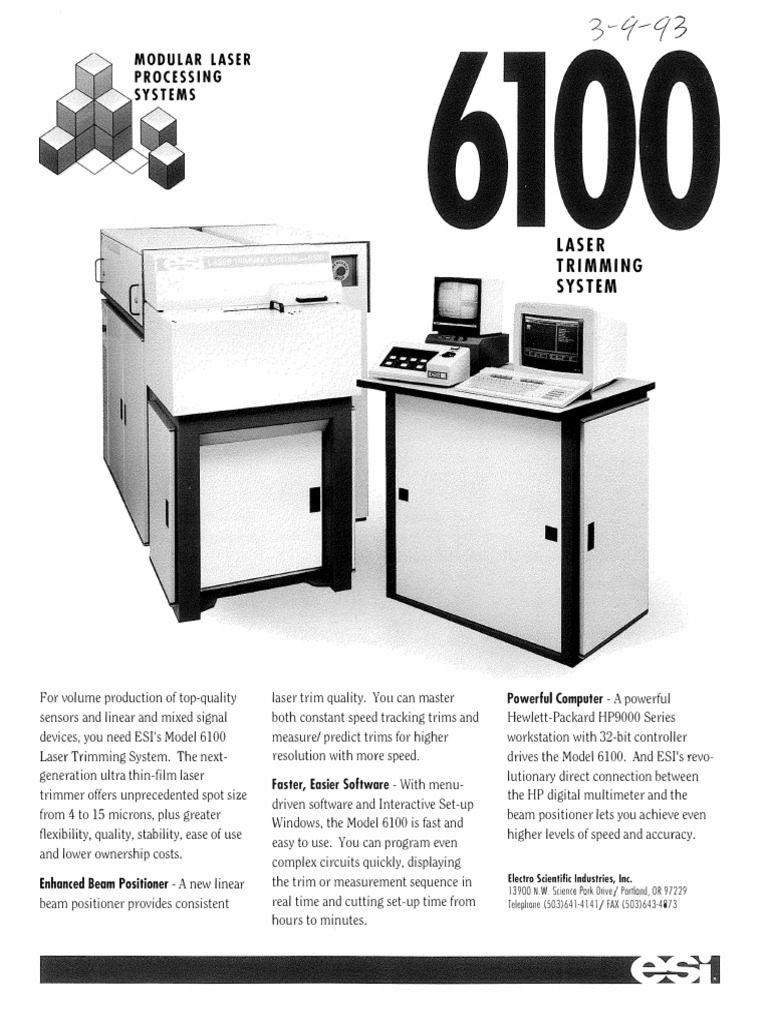 ESI 6100 Datasheet | PDF | Alternating Current | Laser