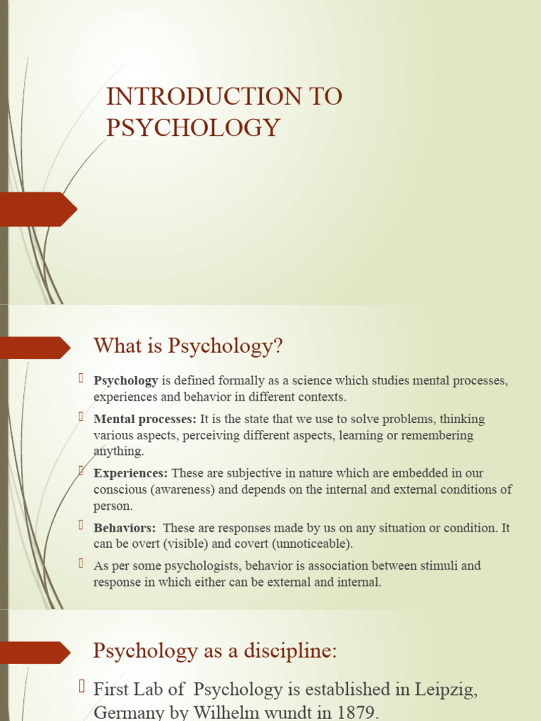 Intro To Psychology - CH #1 | PDF