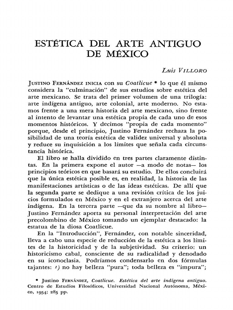 Estética del Arte Indígena Mexicano | PDF | Estética | Belleza