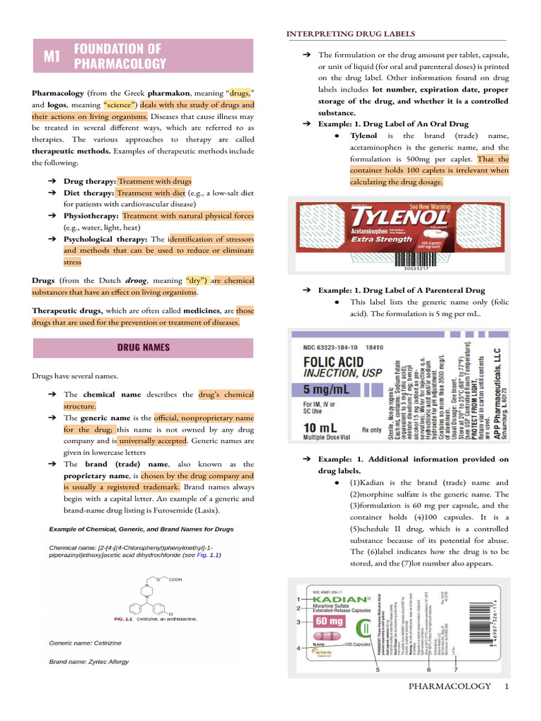 Pharmacology 1 | PDF | Over The Counter Drug | Medical Prescription