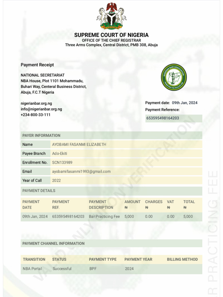 Email Receipt - NBA Portal 5k | PDF