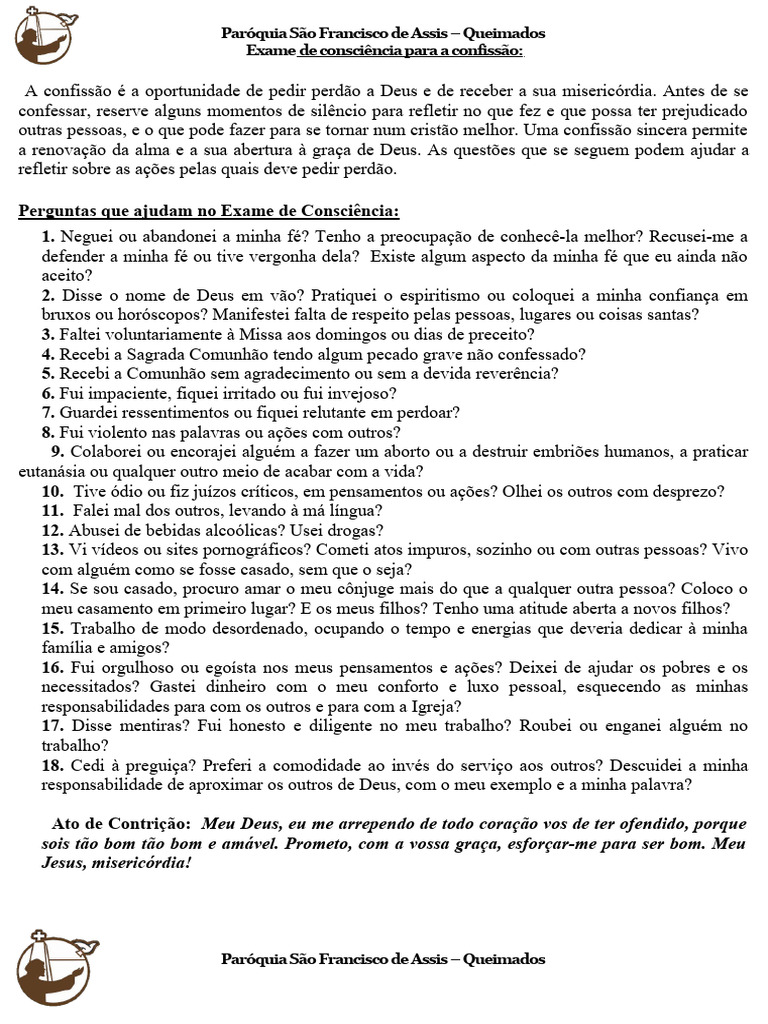 Roteiro de Confissao 2022 | PDF Roteiro de Confissao 2022 | PDF