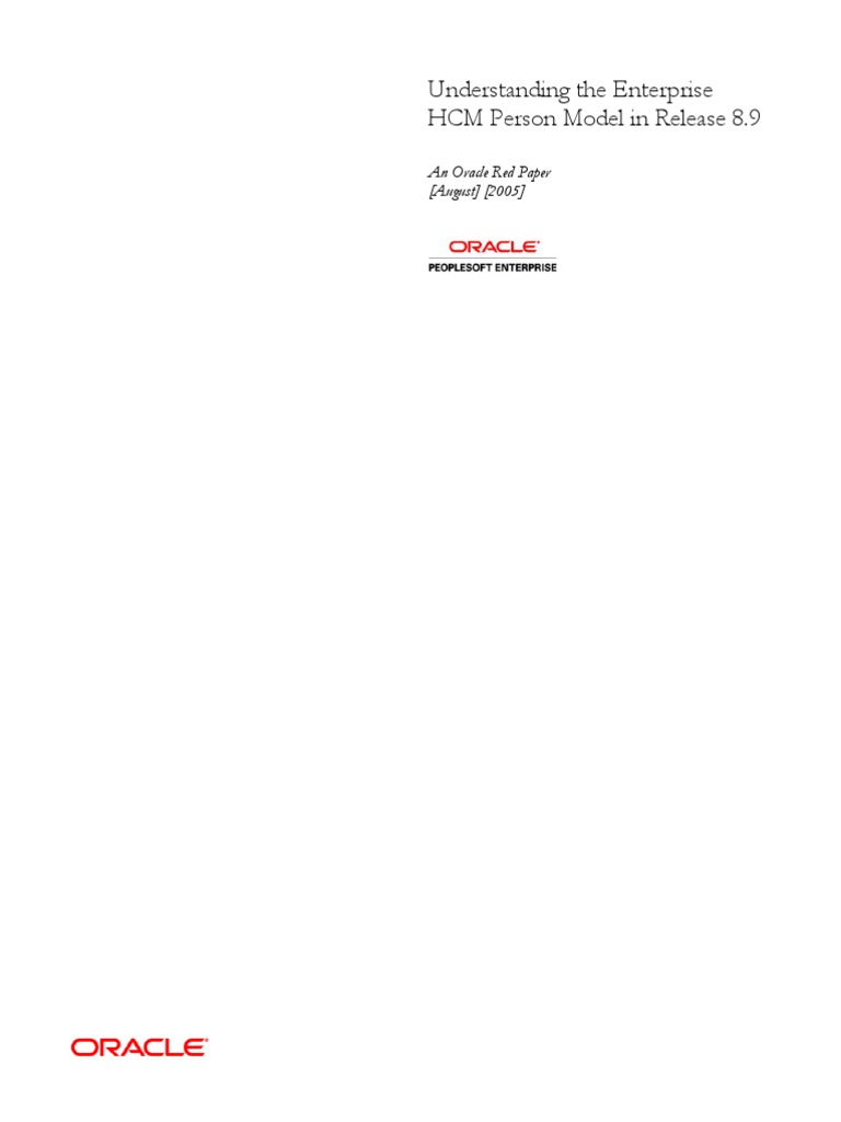 Oracle PS Person Model | PDF | Employment | Identity Document