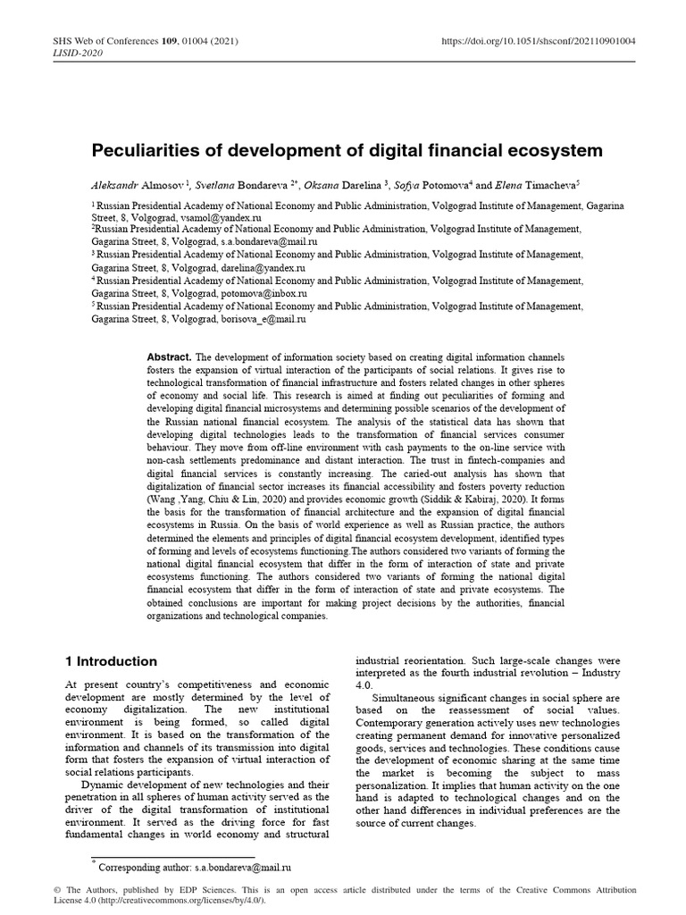 Compent of Digital Financial Ecosystem | PDF | Banks | E Commerce