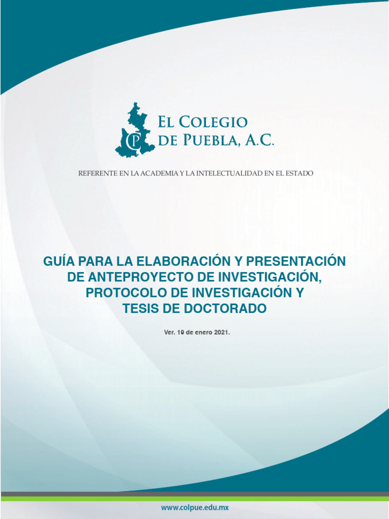 Guía para Tesis de Doctorado en Colpue | PDF | Tesis | Bibliografía